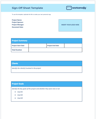 Project Sign Off Sheets Where When and How to Use Them Free Template